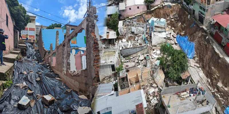 lluvias mantienen más activa la falla de deslizamiento en la colonia ...